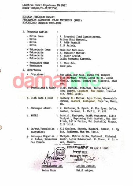 Selayang Pandang PMII Bojonegoro, Bergerak dan Maju - Damarinfo.com